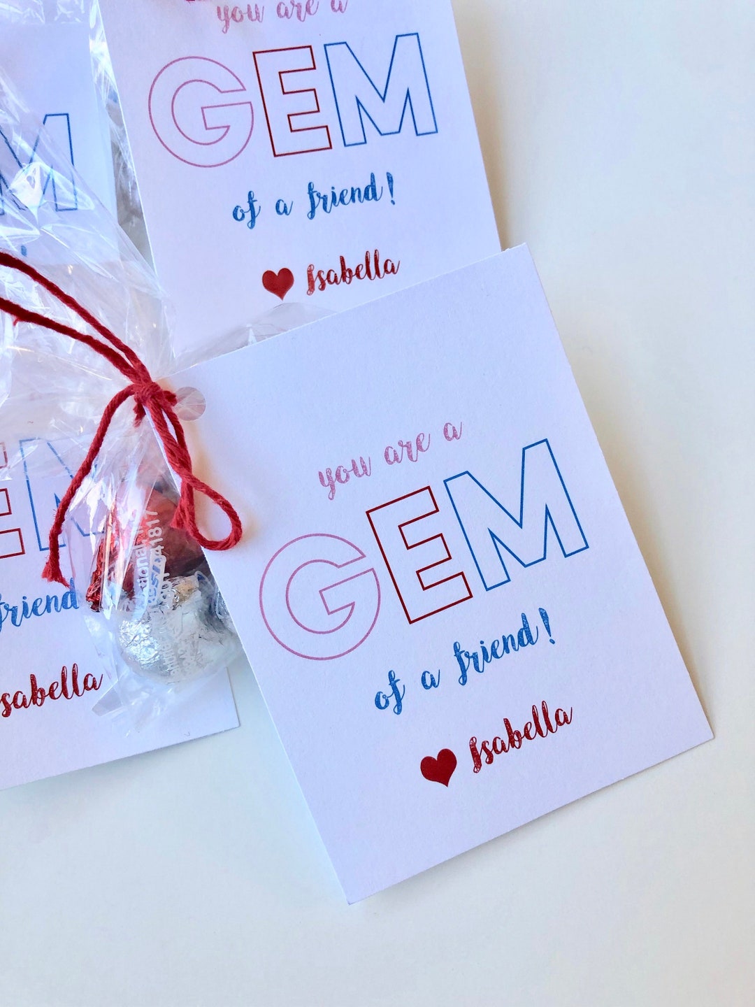 You're A Gem Customized Printable Tag Custom Valentine Classroom ...