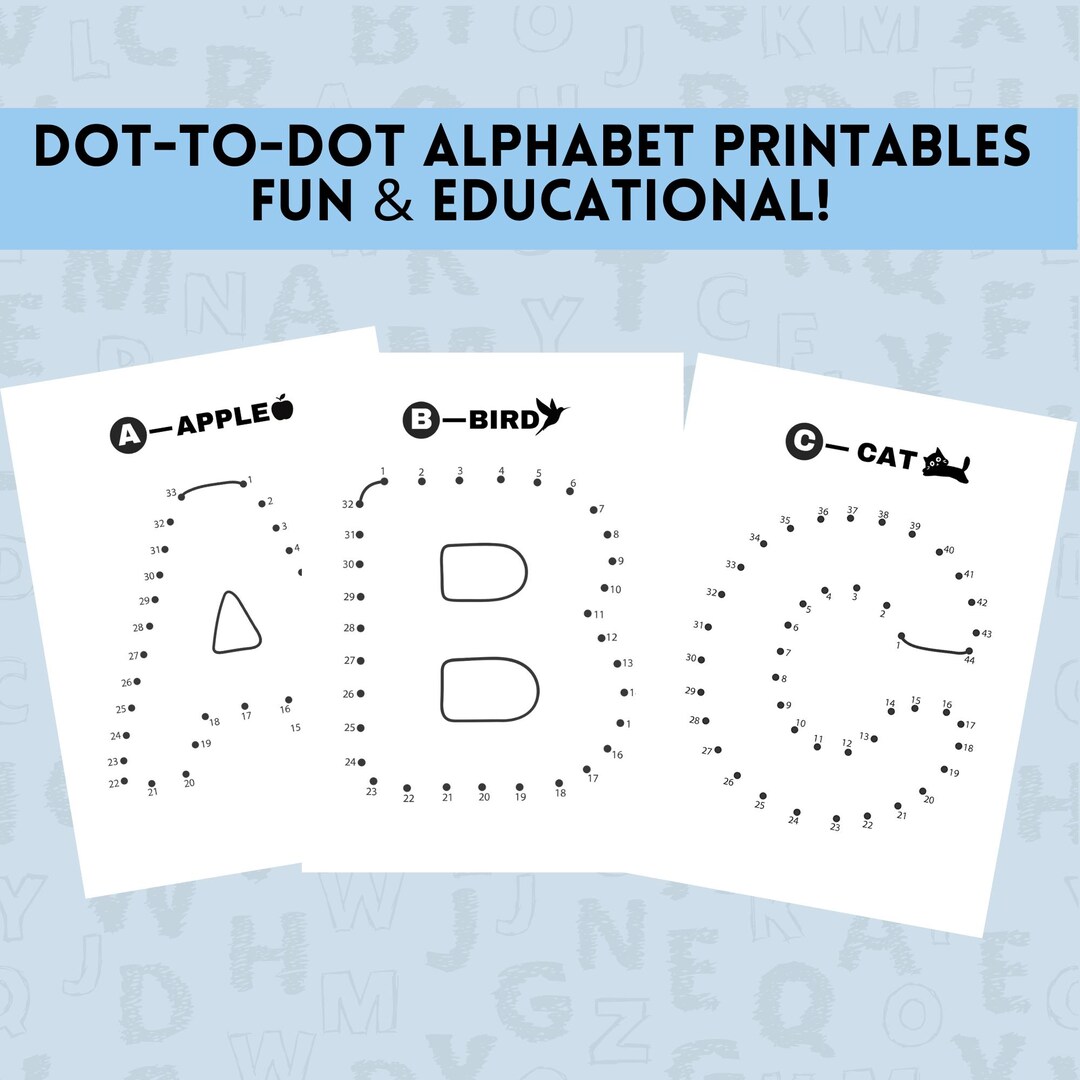 Dot To Dot Alphabet Printable ABC Connect The Dots Worksheets Preschool Dot To Dot Alphabet Printable ABC Connect The Dots Worksheets Preschool