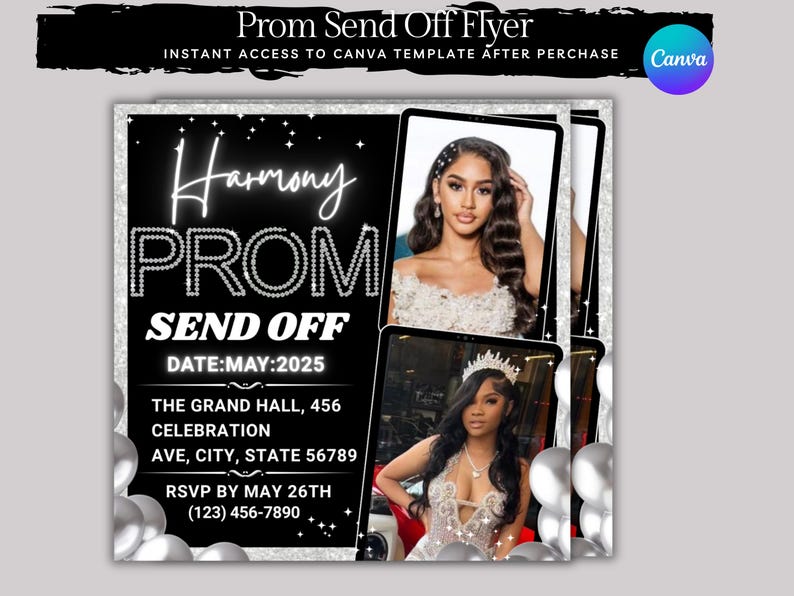 Prom Send off Flyer, Prom Special Flyer, Sale Flyer, Prom Party Flyer ...