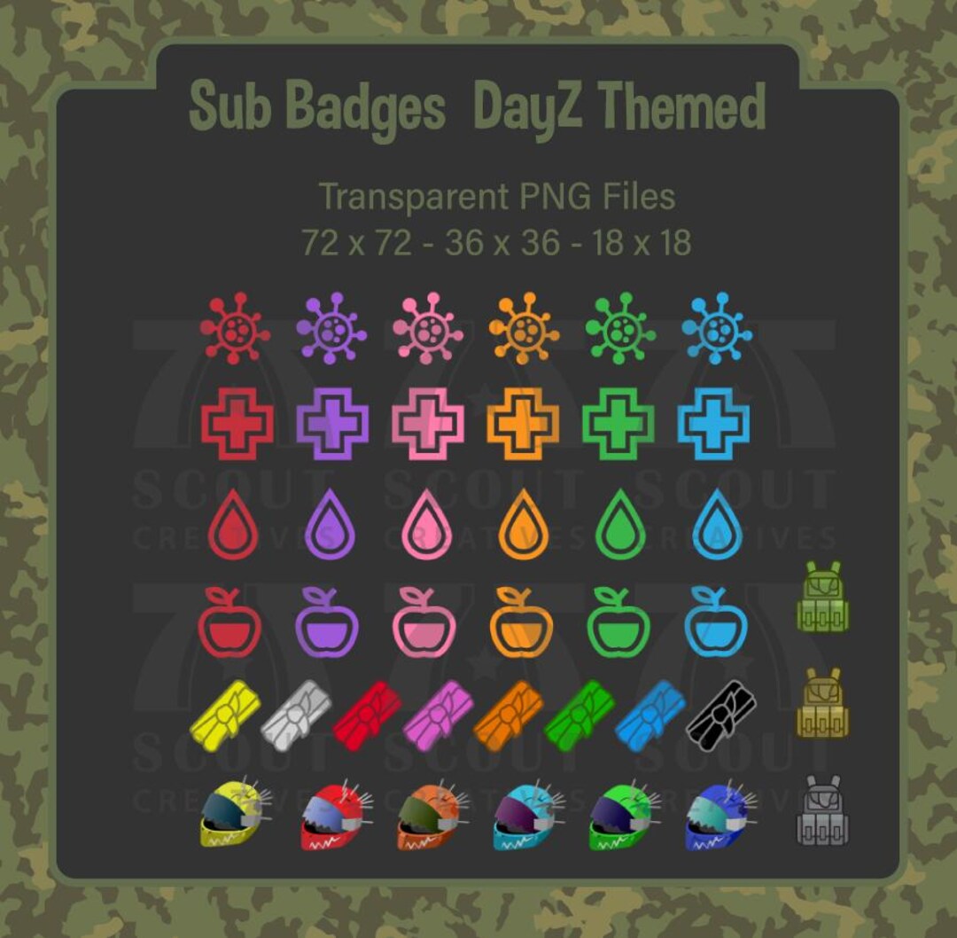 Dayz Sub Badges | Twitch Sub Badges for Stream | Sub Badges | Twitch ...