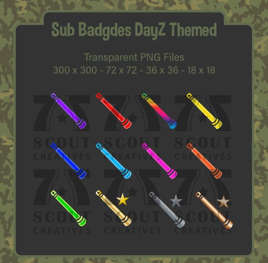Dayz Sub Badges | Twitch/kick/youtube Sub Badges | Badges for Stream ...