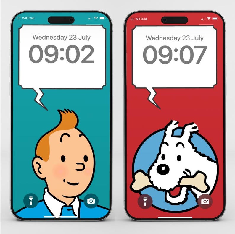 Tintin and Friends, Phone Wallpaper | 6 PNG Files | 300 DPI |captain ...