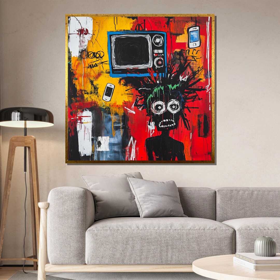 Wall Art, Graffiti Expressionist Canvas, Bold Street Art Painting ...