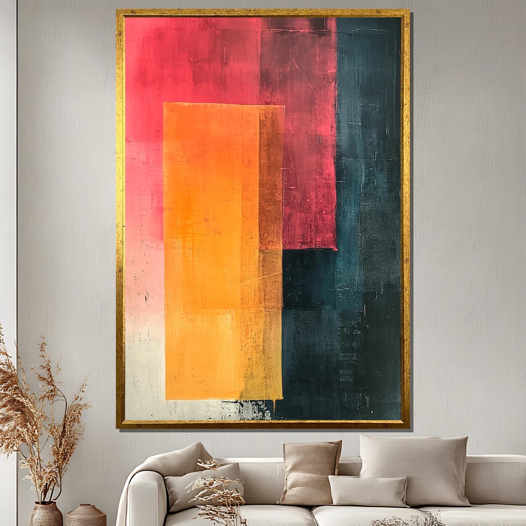 Mark Rothko Color Field Canvas Painting, Abstract Geometric Wall Art ...