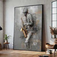 Continuous Line Drawing of Jazz Musicians Playing Trumpet Music ...