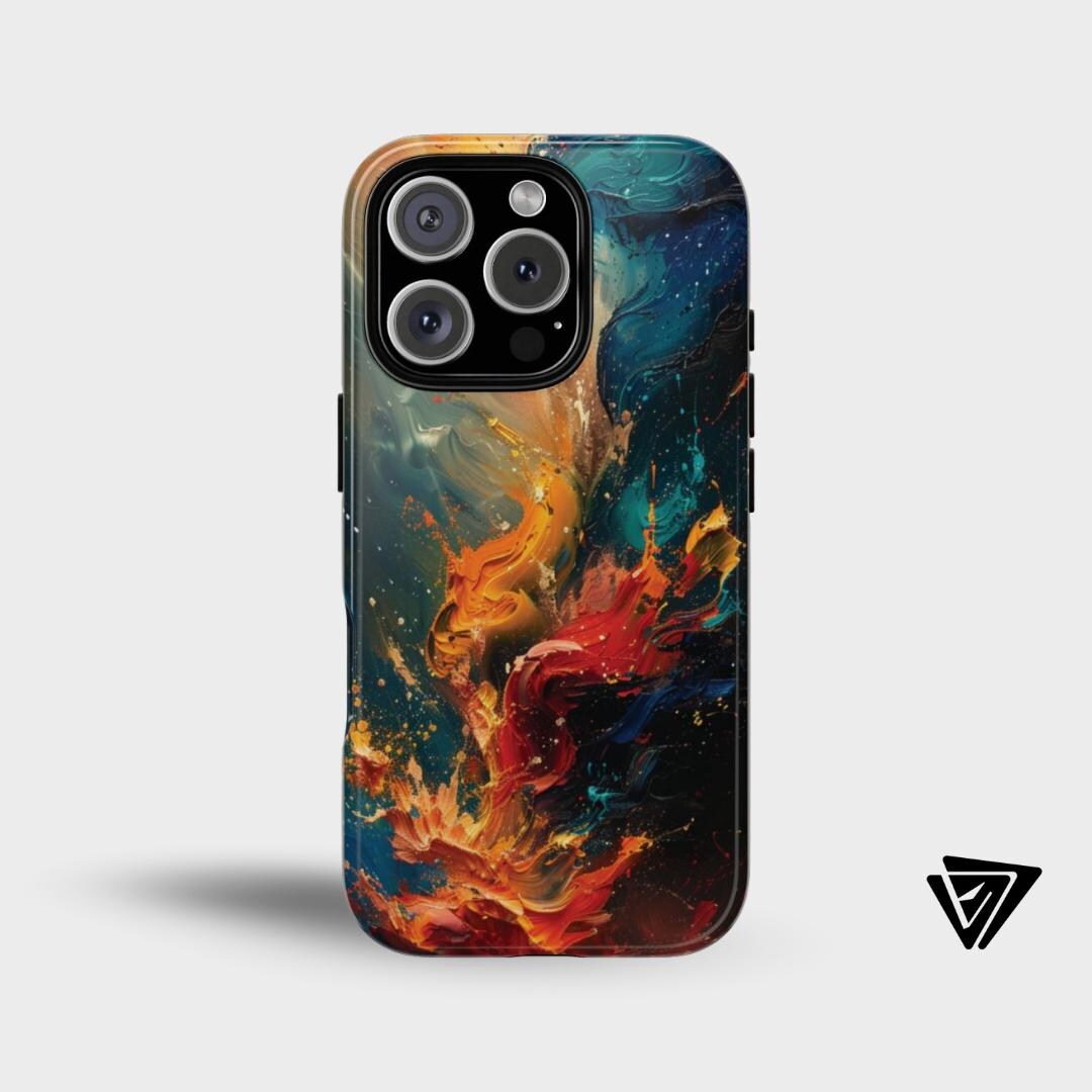 Color Explosion Phone Case Artistic Fire Swirl iPhone Samsung Pixel ...