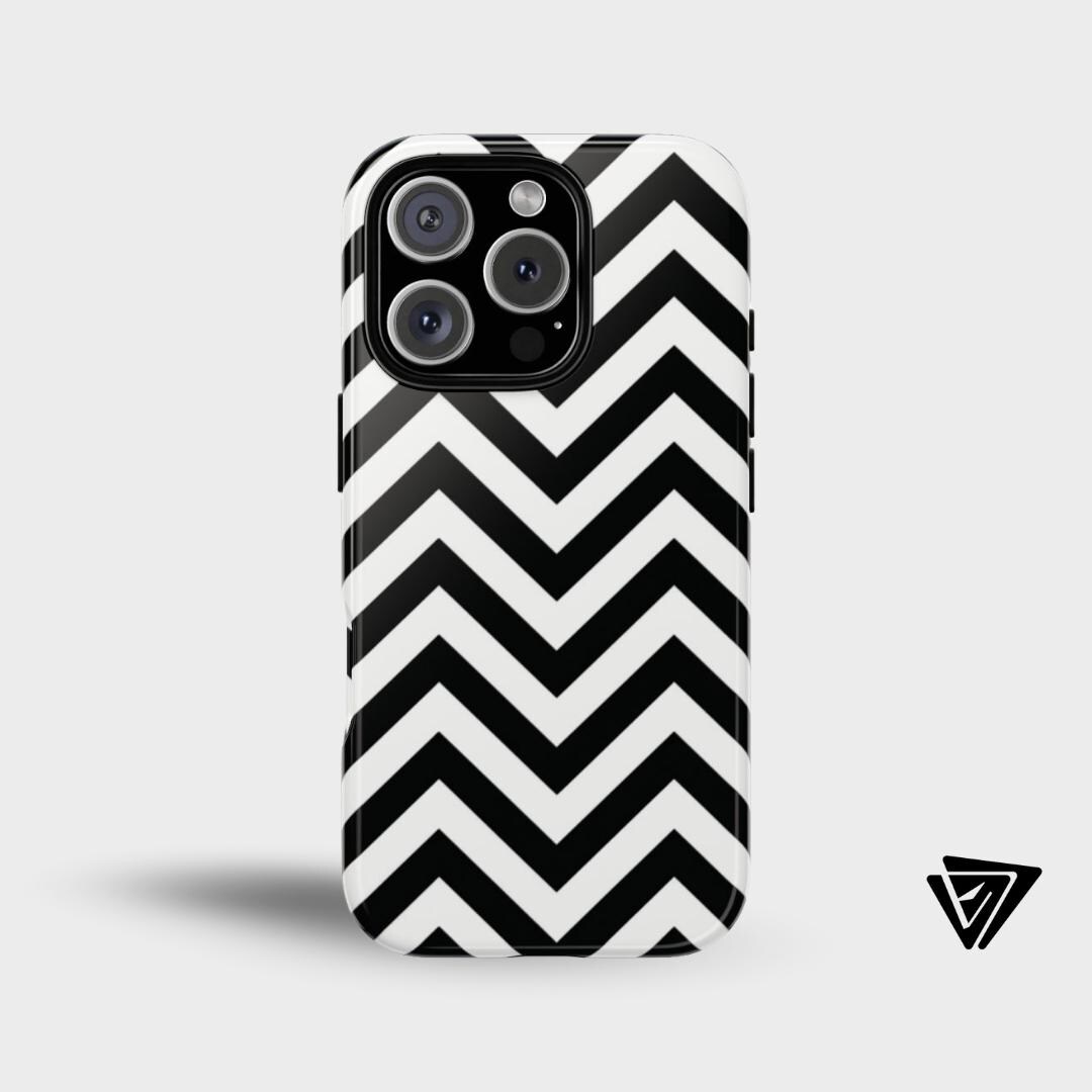 Black and White Chevron Phone Case Geometric Pattern iPhone Samsung ...