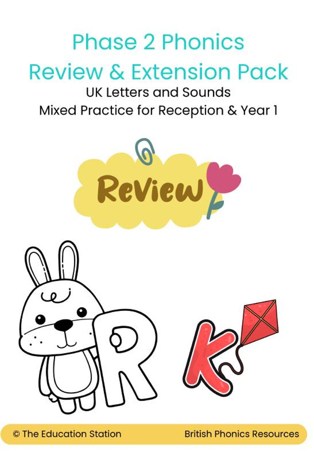 Phase 2 Phonics Worksheets, UK Letters and Sounds, Phonics Review and ...