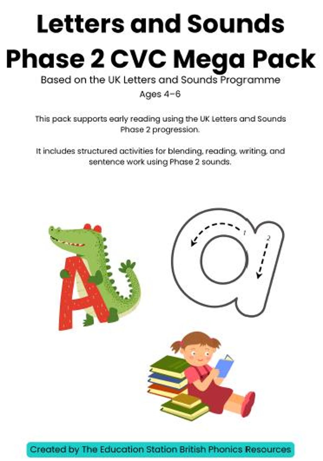 Phase 2 Phonics Worksheets | UK Letters and Sounds | Reception Phonics ...