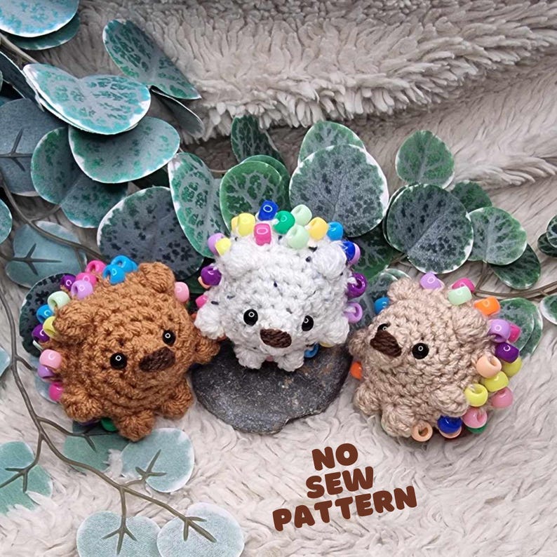 Beaded Fidget Hedgehog Crochet Pattern - NO SEW - Crochet Tutorial ...