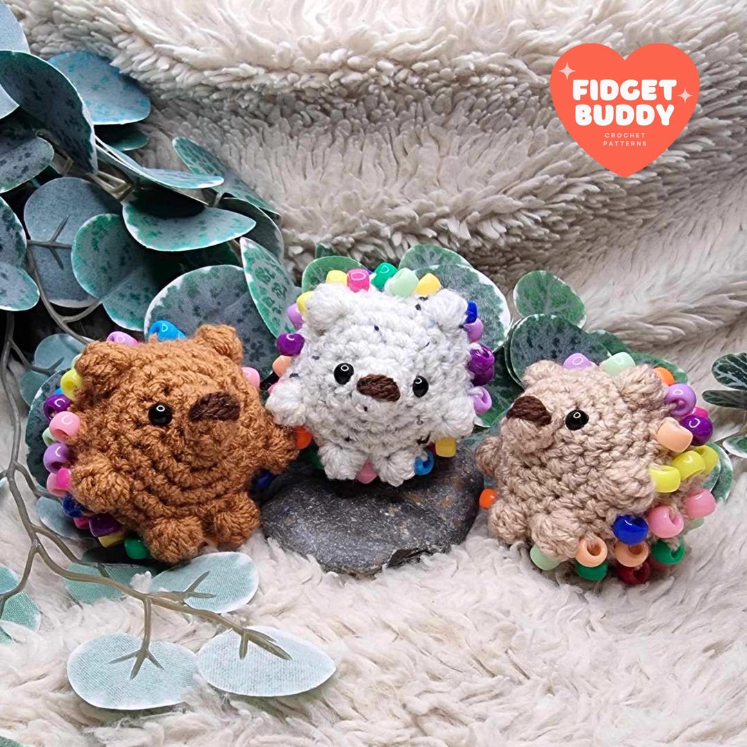 Beaded Fidget Hedgehog Crochet Pattern - NO SEW - Crochet Tutorial ...