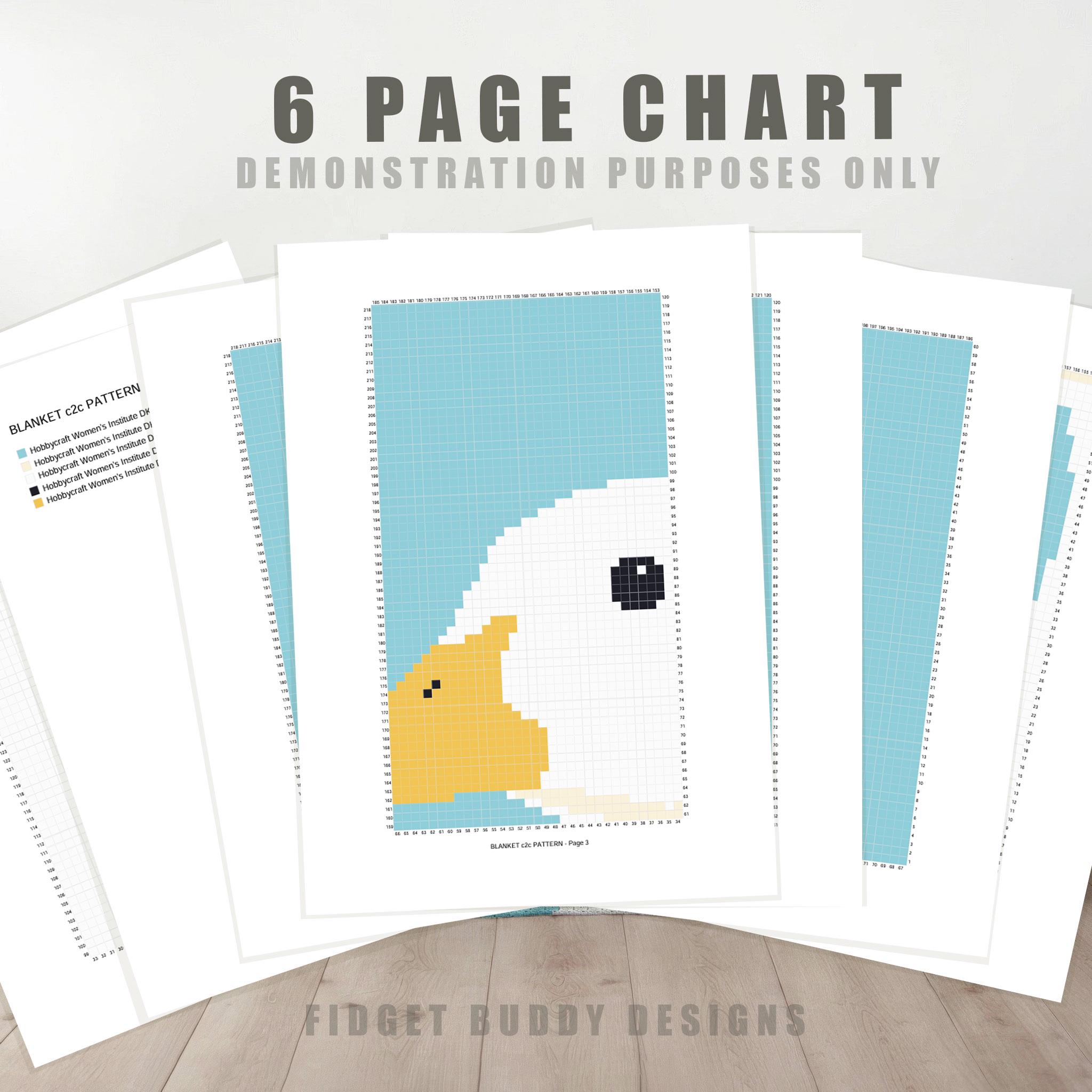 Duck Graphgan, C2C Crochet Blanket Pattern, Mini C2C, Tapestry Crochet ...