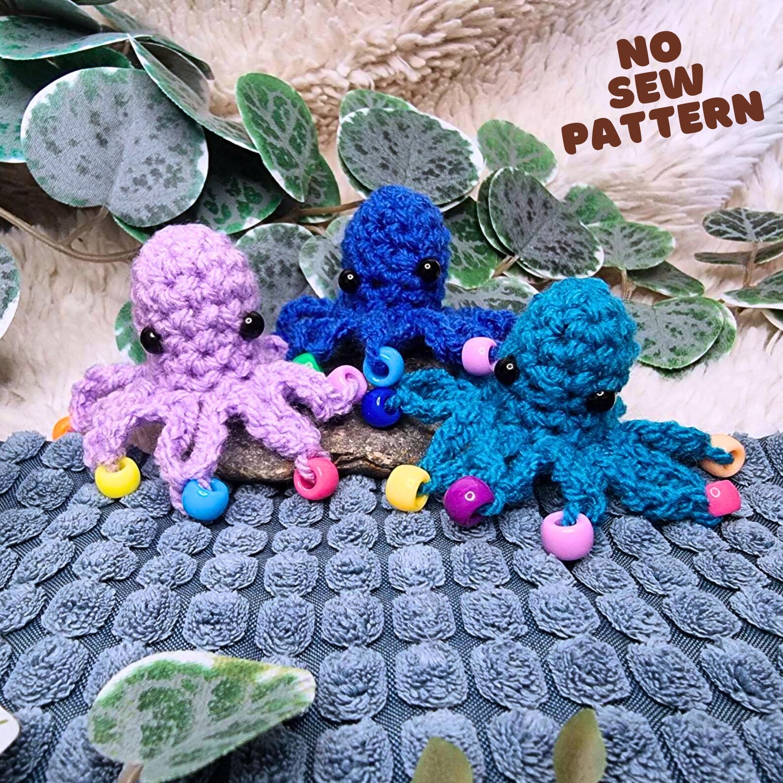 Beaded Fidget Octopus Crochet Pattern - NO SEW - Crochet Tutorial ...