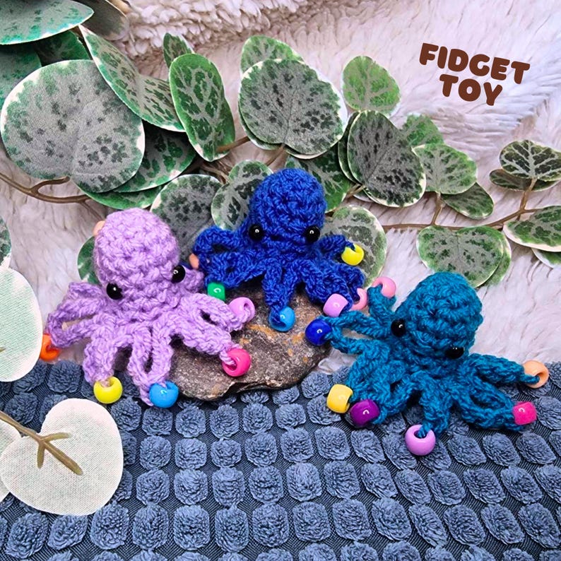 Beaded Fidget Octopus Crochet Pattern - NO SEW - Crochet Tutorial ...