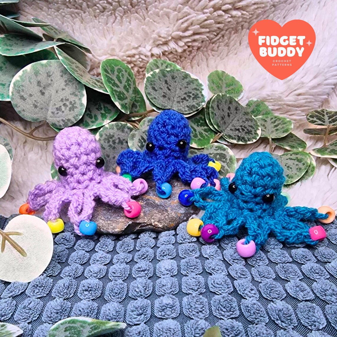 Beaded Fidget Octopus Crochet Pattern - NO SEW - Crochet Tutorial ...