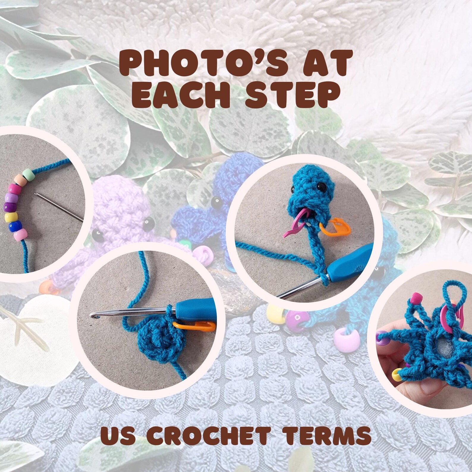 Beaded Fidget Octopus Crochet Pattern - NO SEW - Crochet Tutorial ...