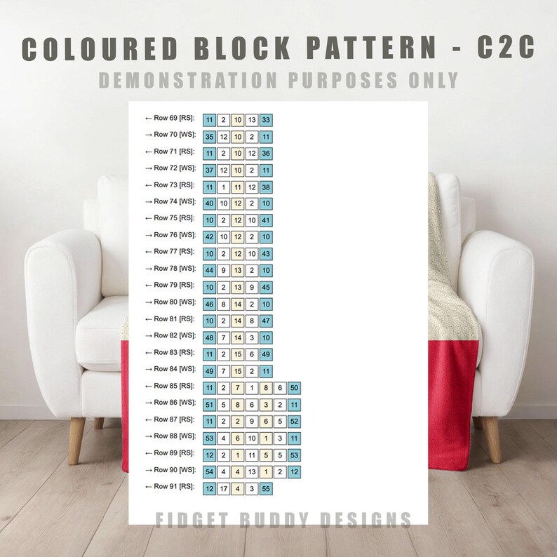 C2C Crochet Blanket Pattern Cat, Mini C2C, Tapestry Crochet Graph - Etsy