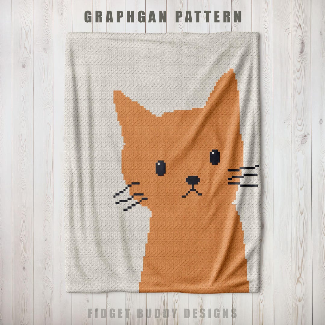 Cat Graphgan, C2C Crochet Blanket Pattern, Mini C2C, Tapestry Crochet ...