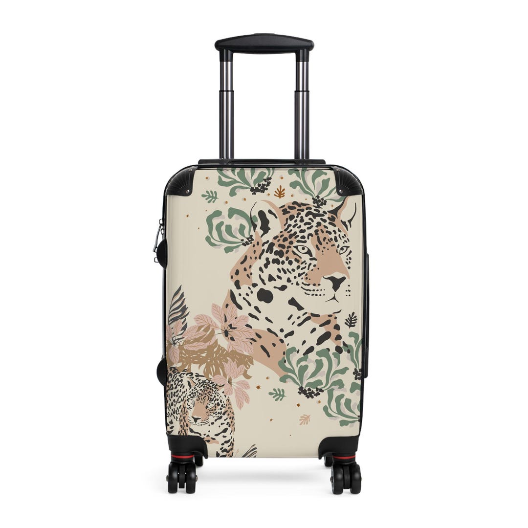 Suitcase, Tiger Suitcase, Jungle Theme, Tan and Green and Exotic ...