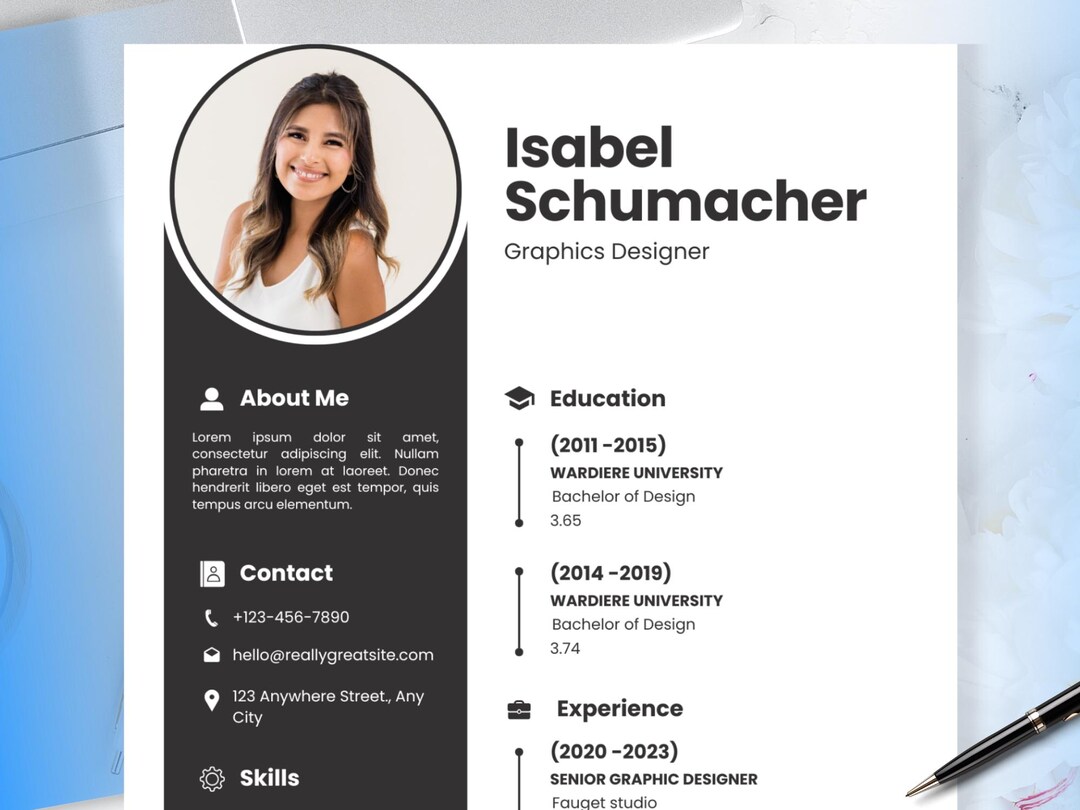 Job-ready Resume Template Word | Professional and Simple CV | One & Two ...