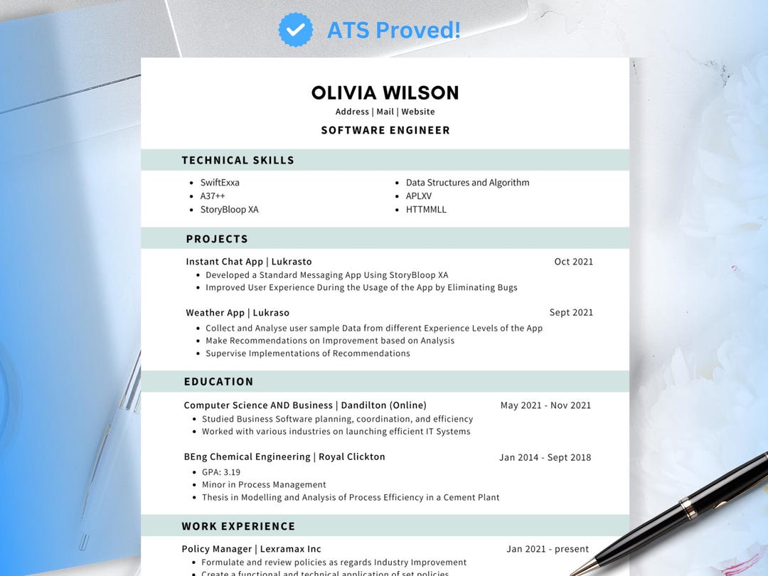 ATS Approved Resume | Job Winning Resume Template | Google Docs Resume ...