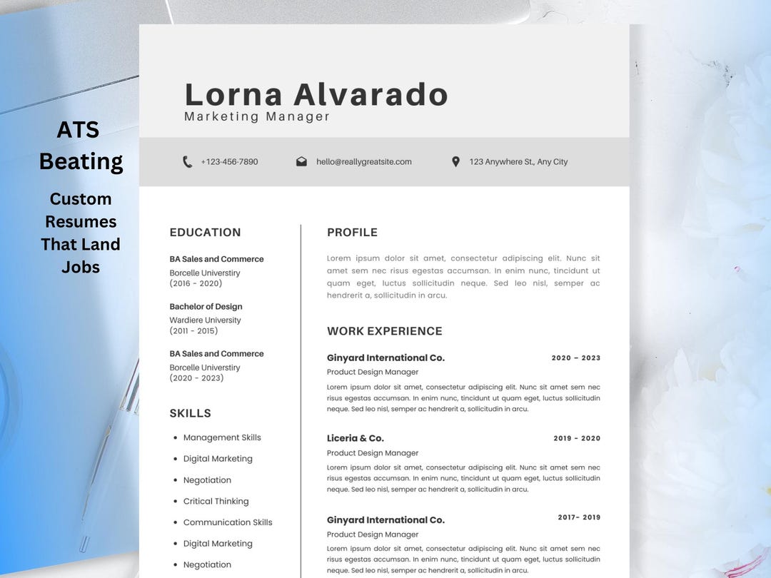 ATS Approved Resume | Job Winning Resume Template | Google Docs Resume ...