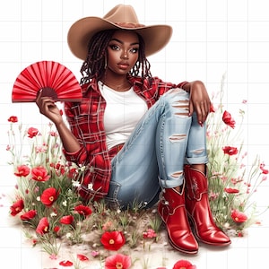Black Cowgirl Clipart, Western Women Jpg, Afro Woman, Rodeo Country ...