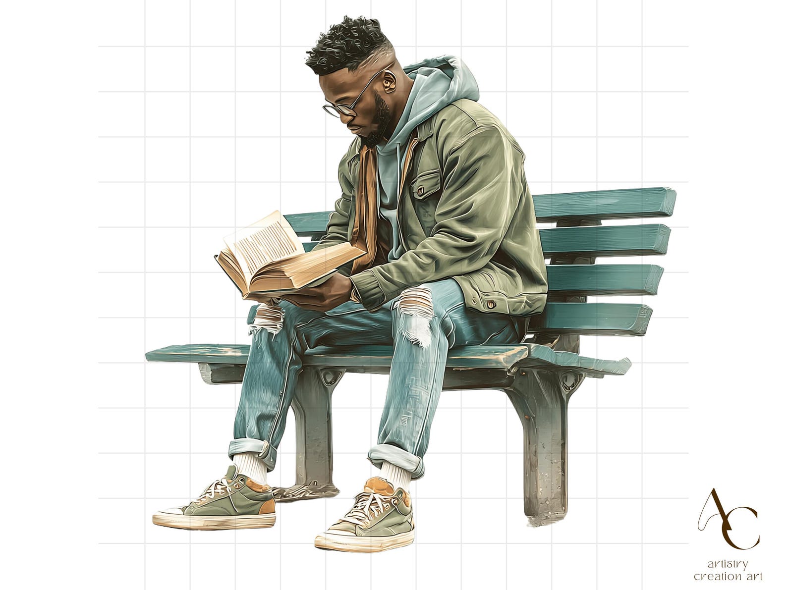 19 Black Men Reading Clipart, Afro Man Read PNG, African American ...