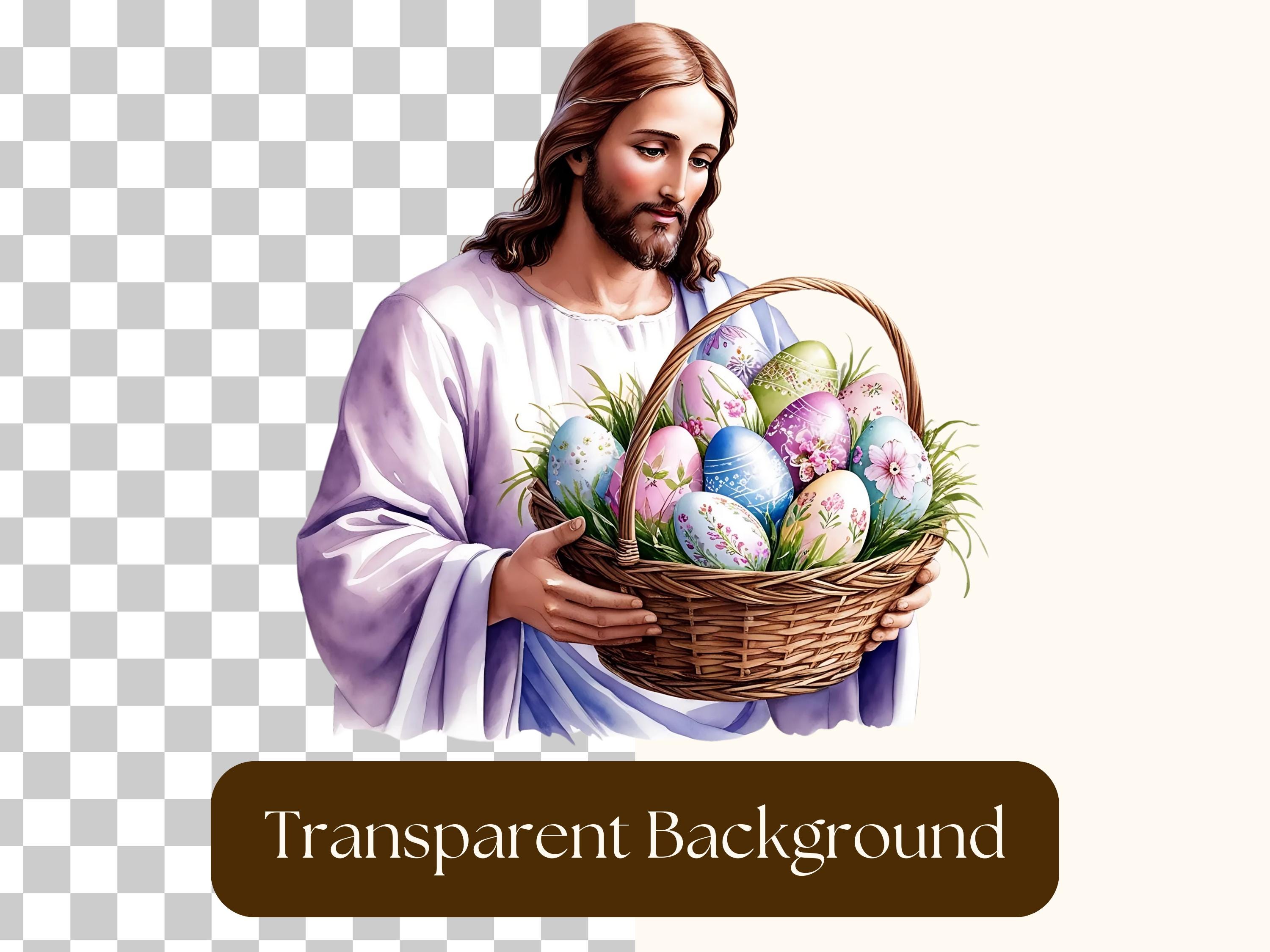 10 Jesus Easter Clipart, Easter Egg Png, Christian Faith Design, He is ...