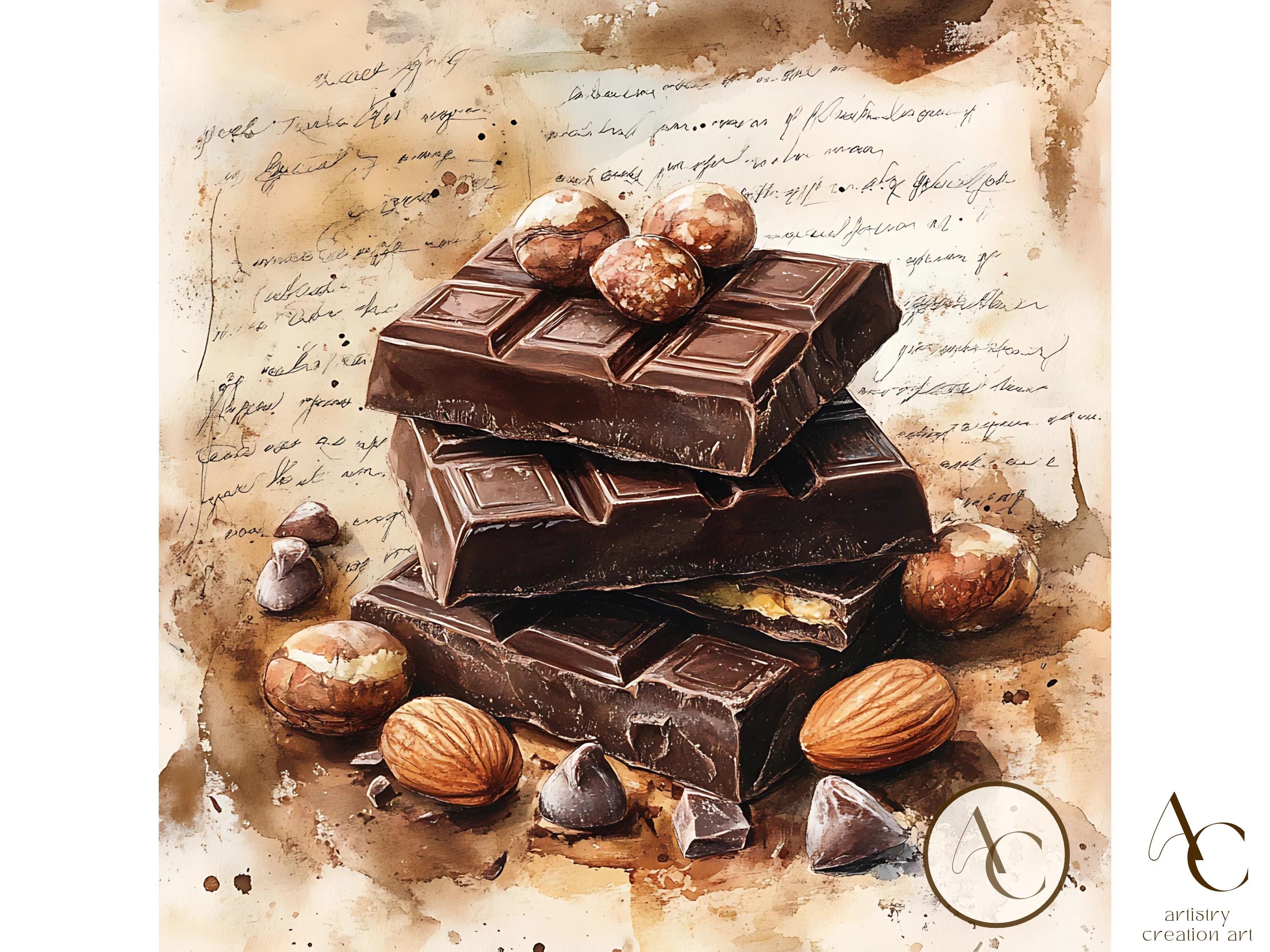 10 Chocolate Clipart Bundle, Cocoa Junk Journal Kit JPG, Sweets Paper ...