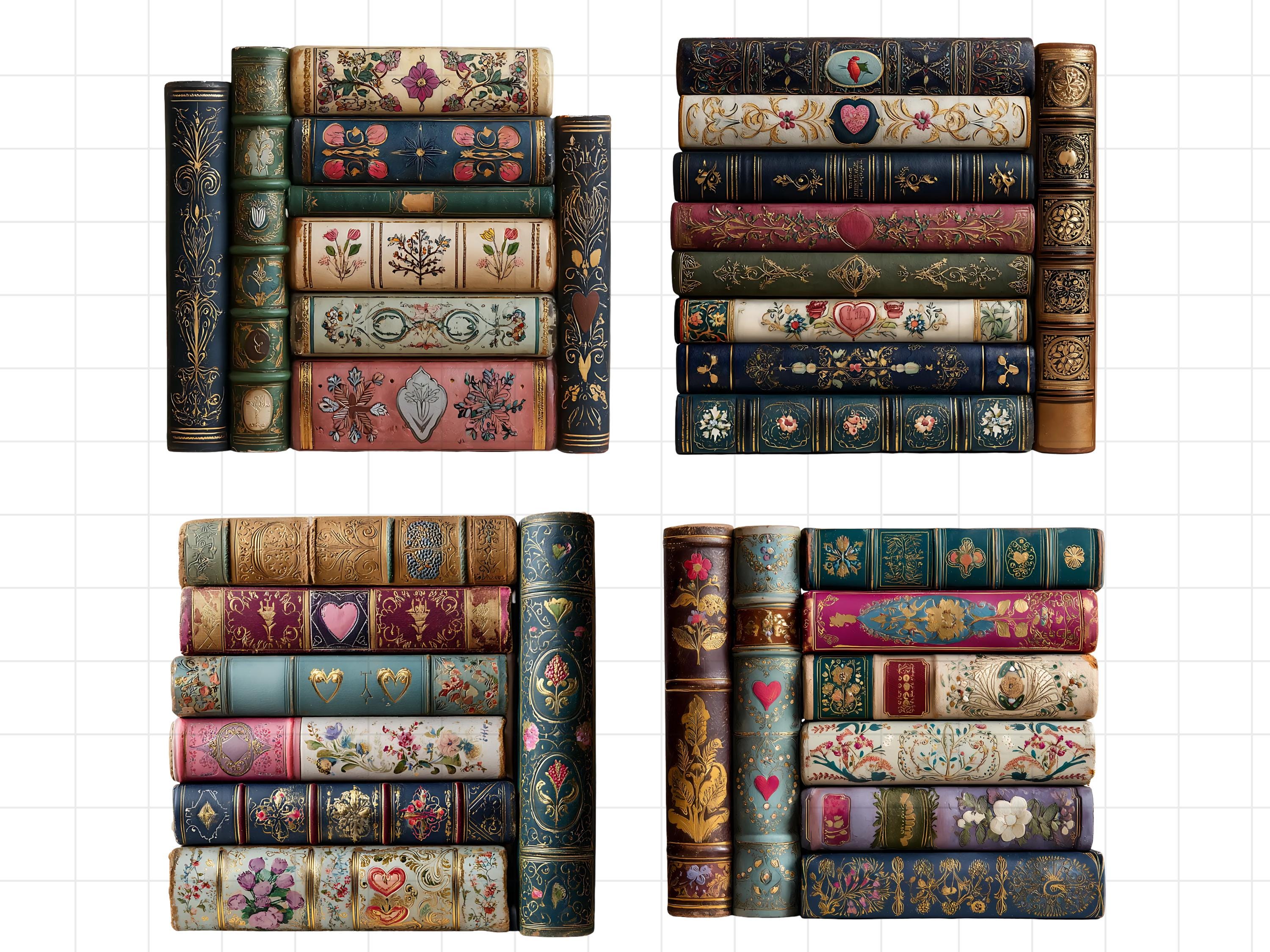 19 Book Spine Clipart Bundle, Grimoire Bookstack, Booklover Png ...