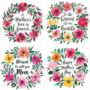 Mothers Day Wreath Clipart, Happy Mother's Day Png, Botanical Theme ...