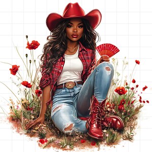 Black Cowgirl Clipart, Western Women Jpg, Afro Woman, Rodeo Country ...