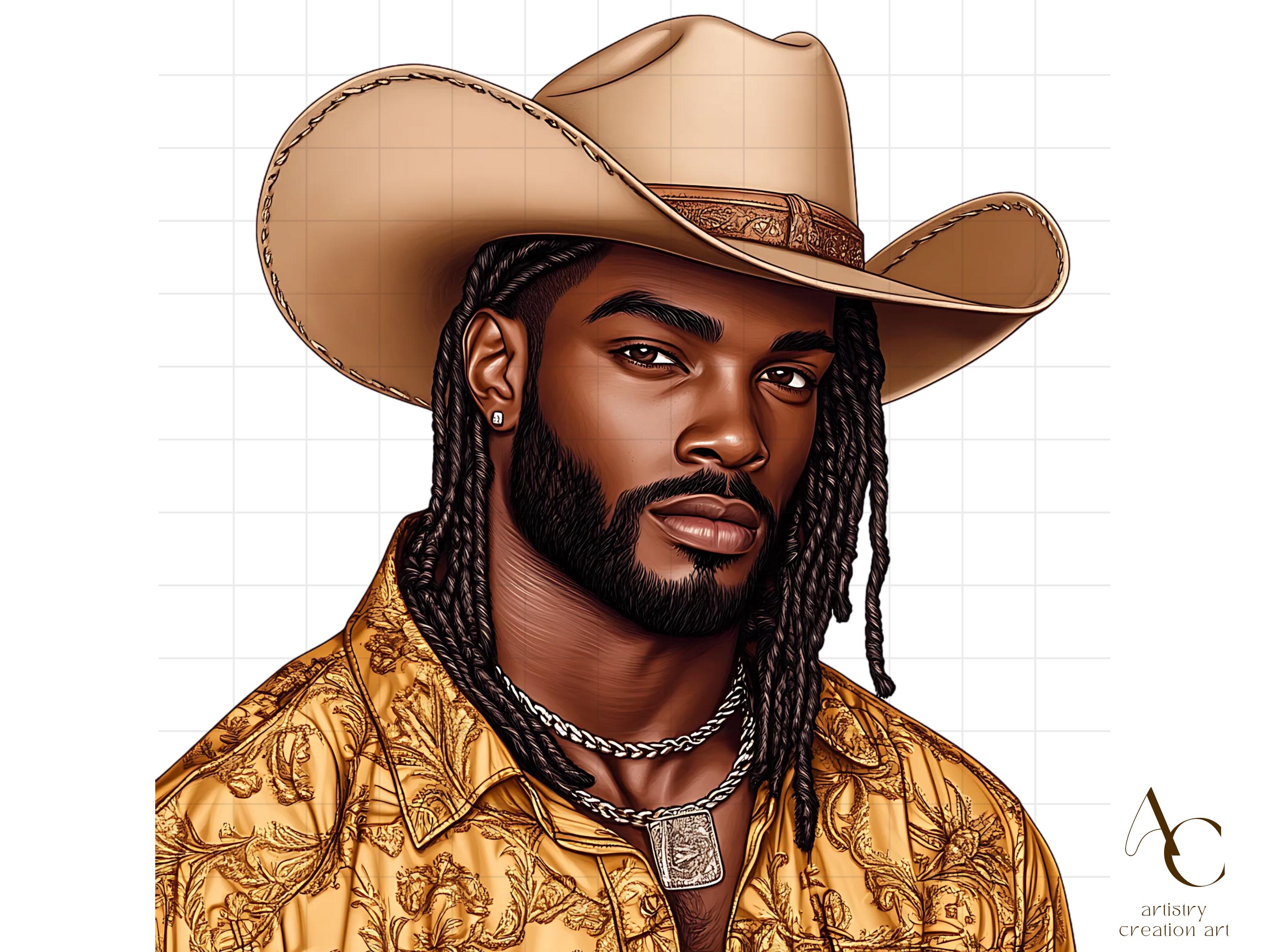 19 Black Cowboy Clipart, Western Men, Afro Man Png, Rodeo Lover Design ...