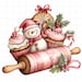 16 Christmas Baking Clipart JPG, Watercolor Xmas Bakery Bundle, Vintage ...