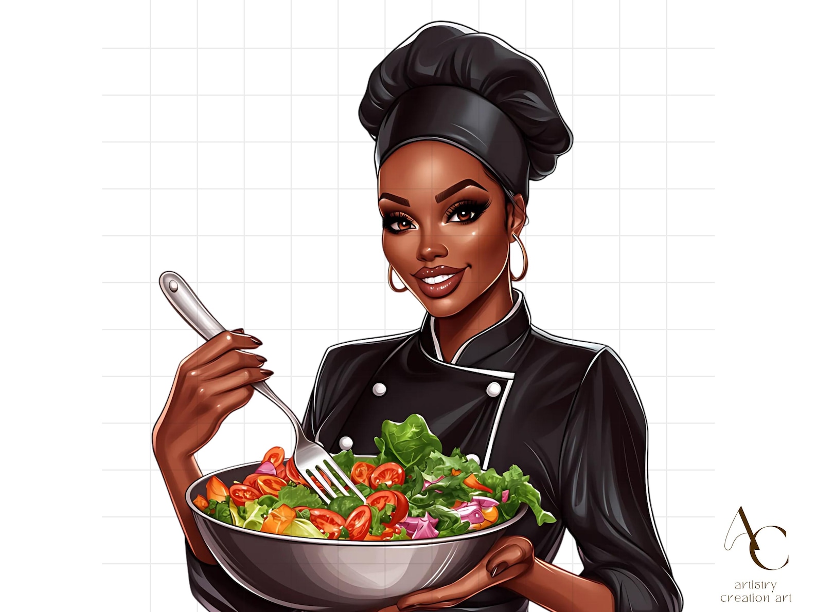 13 Black Woman Chef Clipart Bundle, Women Cooking, Afro Cook Png ...