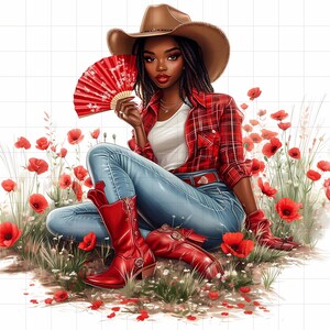 Black Cowgirl Clipart, Western Women Jpg, Afro Woman, Rodeo Country ...