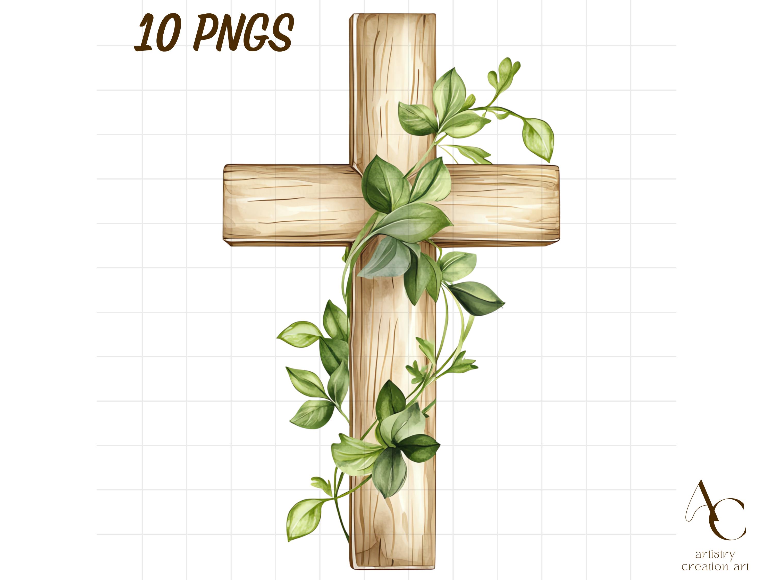 10 Crucifix Cross Clipart, Christian Easter Png, Catholic Faith Design ...