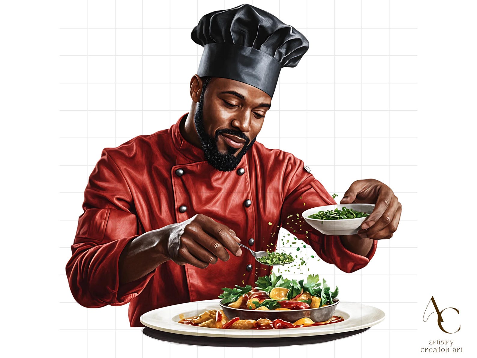 13 Black Man Chef Clipart Bundle, Men Boy Cooking, Afro Cook Baker Png ...