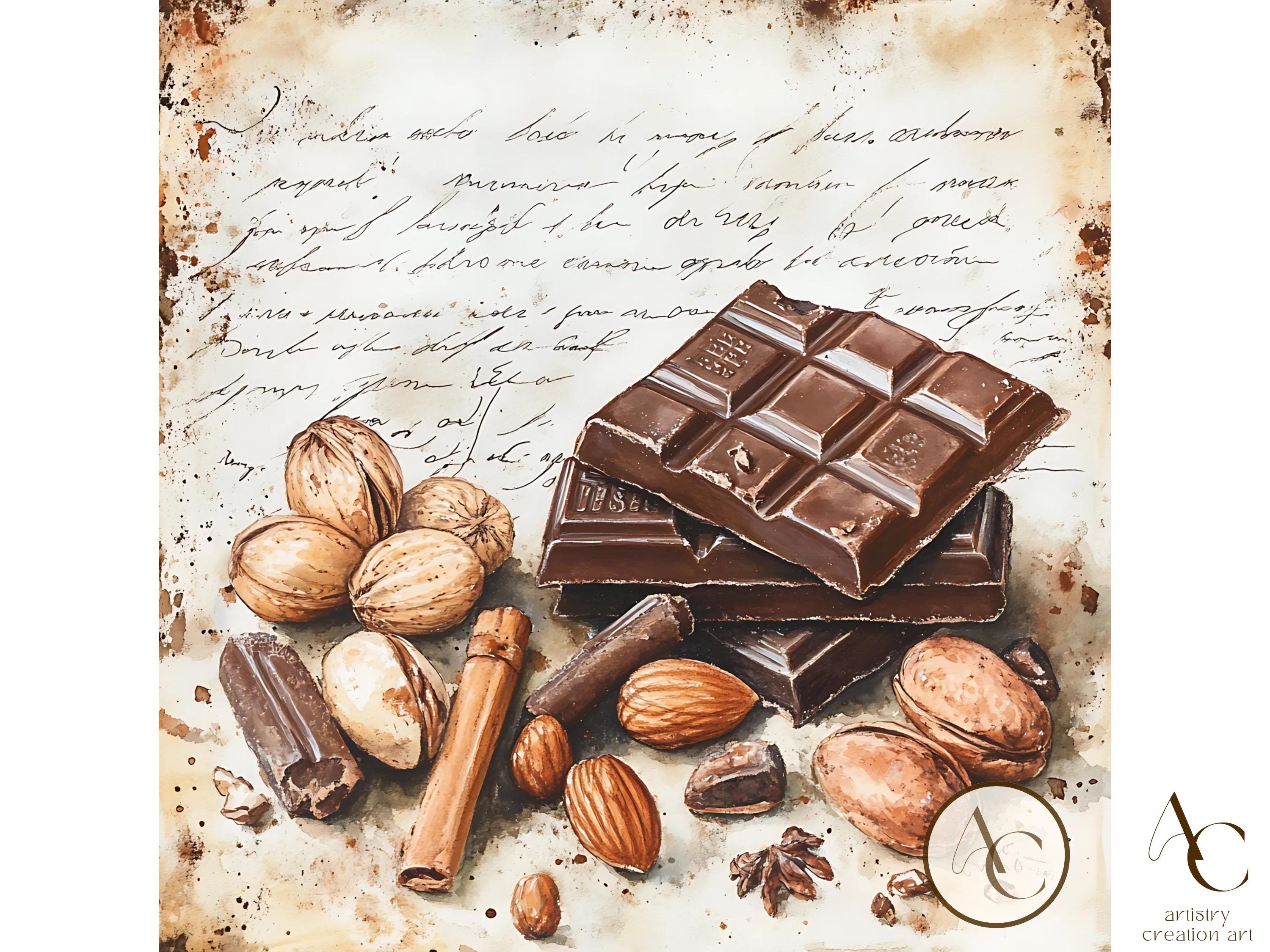 10 Chocolate Clipart Bundle, Cocoa Junk Journal Kit JPG, Sweets Paper ...