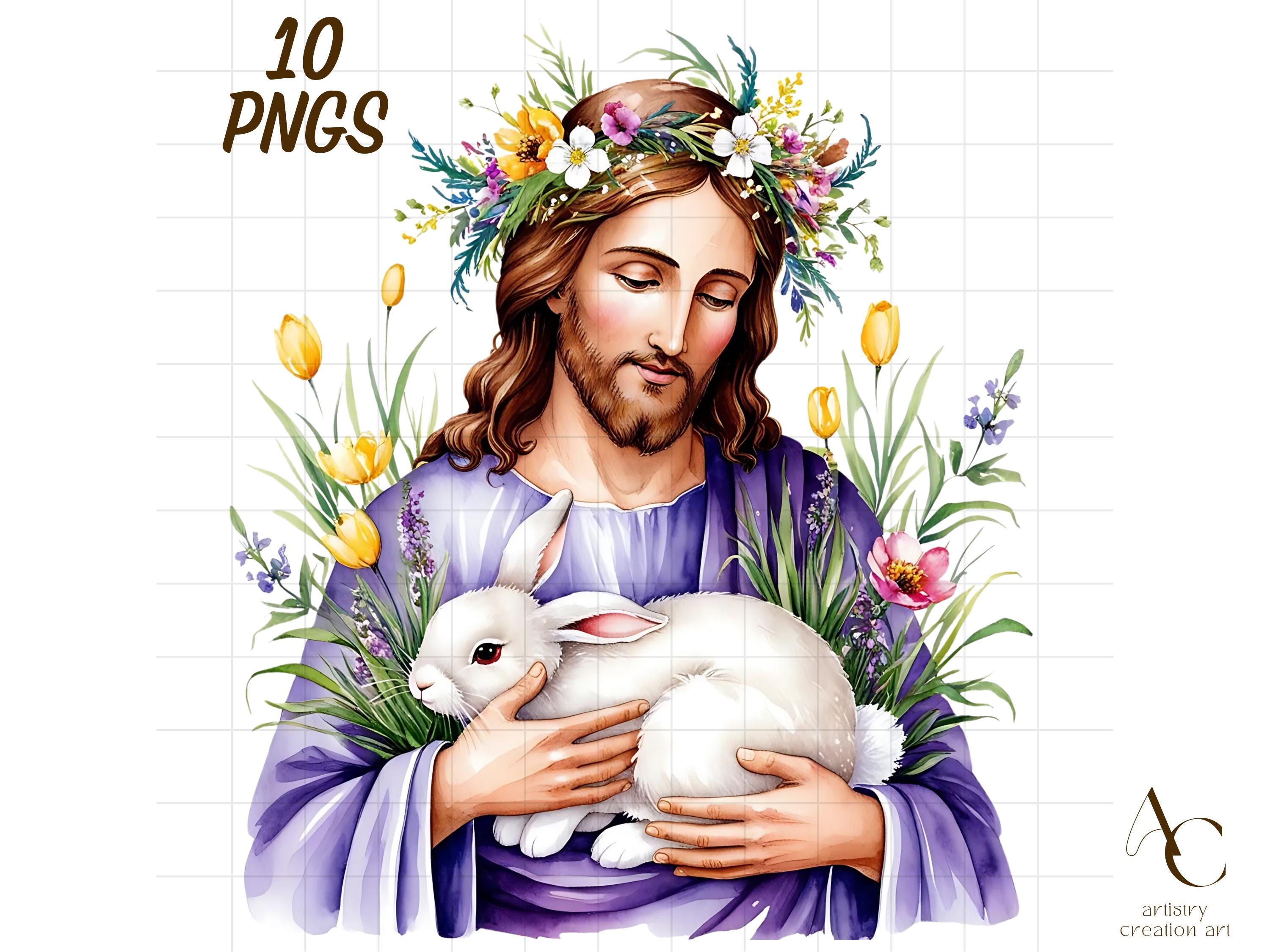 10 Jesus Easter Clipart, Easter Egg Png, Christian Faith Design, He is ...
