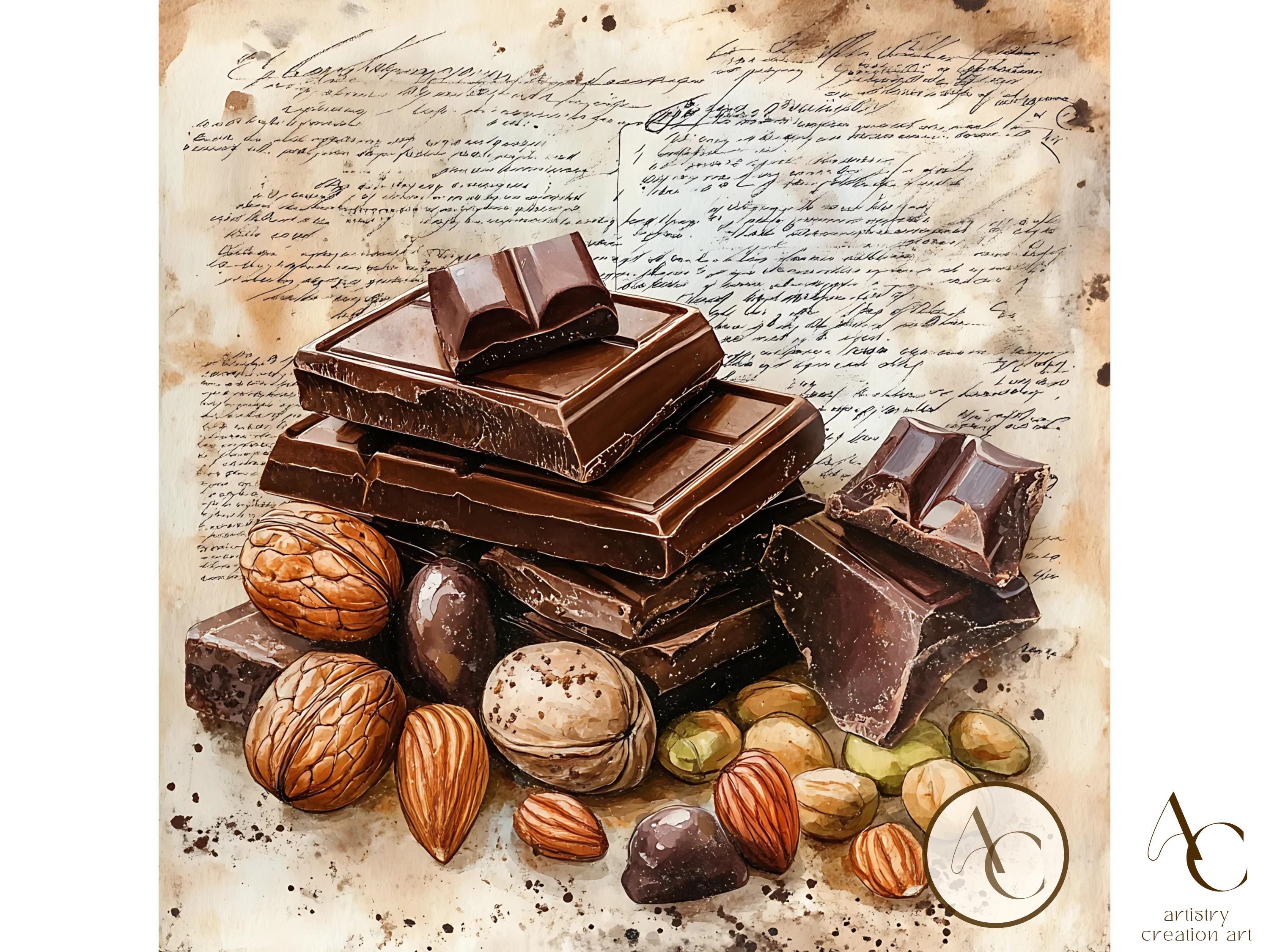10 Chocolate Clipart Bundle, Cocoa Junk Journal Kit JPG, Sweets Paper ...