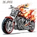 16 Motorbike With Flames Clipart, Motorcycle on Fire JPG, Watercolor ...
