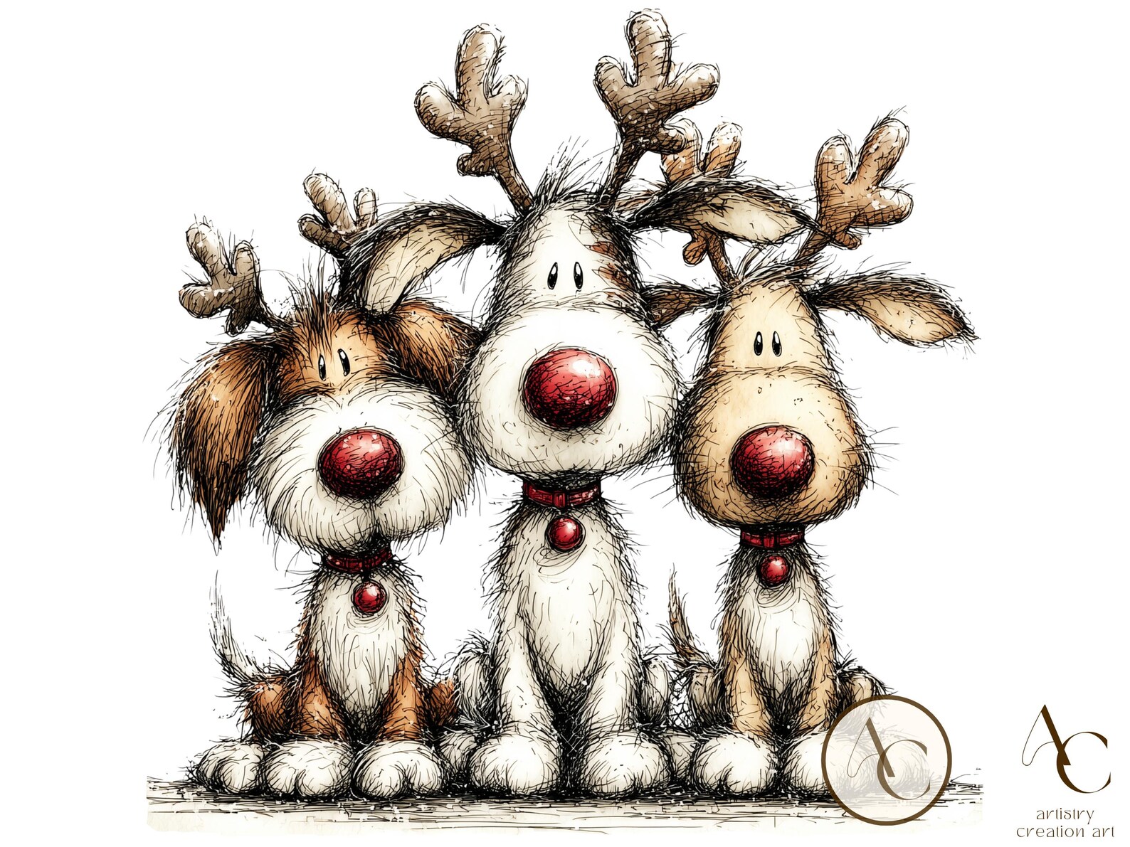20 Christmas Dog Clipart, Xmas Eve Puppy Png, Whimsical Winter Season ...