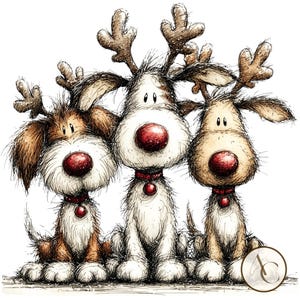 20 Christmas Dog Clipart, Xmas Eve Puppy Png, Whimsical Winter Season ...