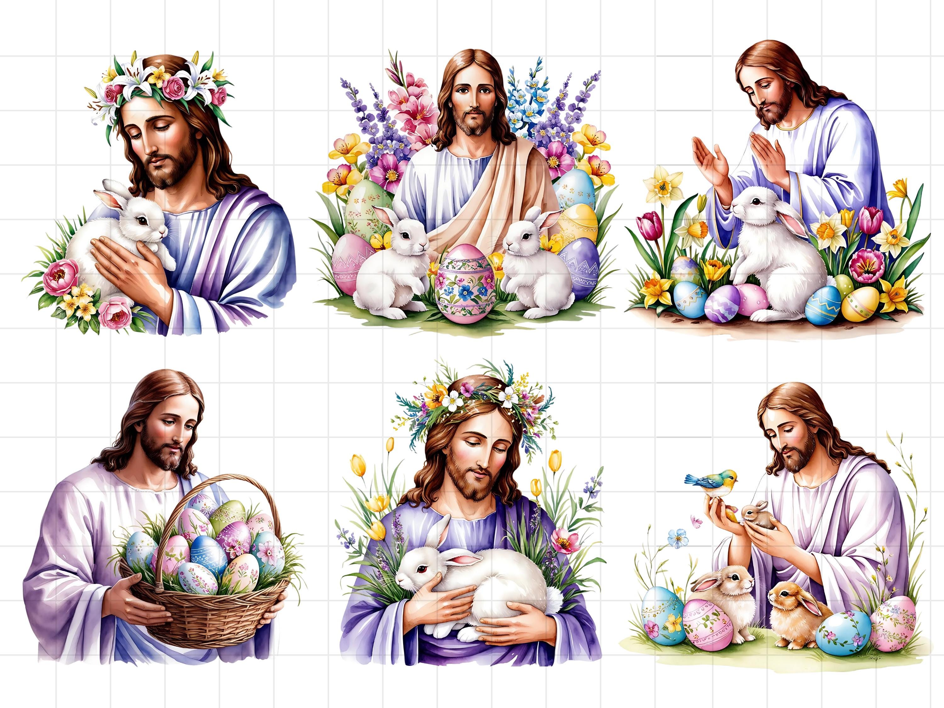 10 Jesus Easter Clipart, Easter Egg Png, Christian Faith Design, He is ...