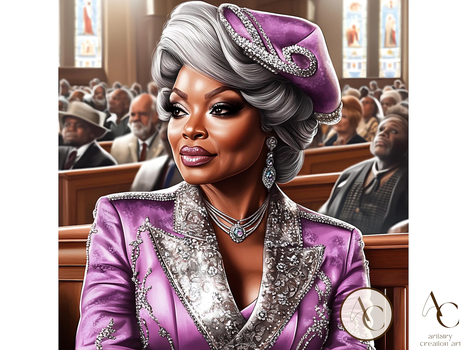 Black Ladies Church JPG, Christian Women Clipart, Catholic Afro Woman ...