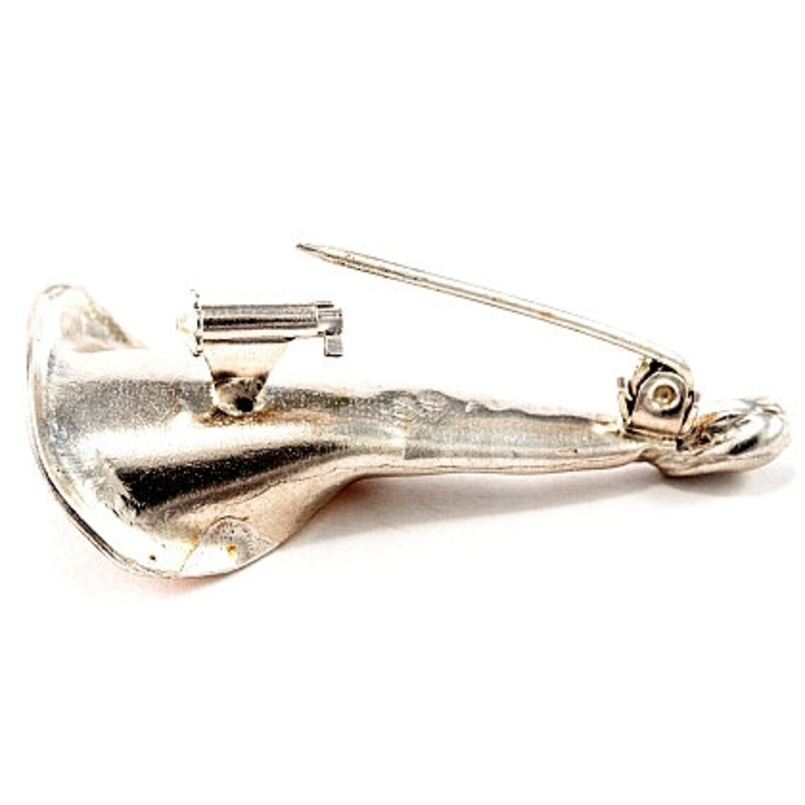 Large Calla-lily Silver Brooch/pin With Gold Leaf - Etsy