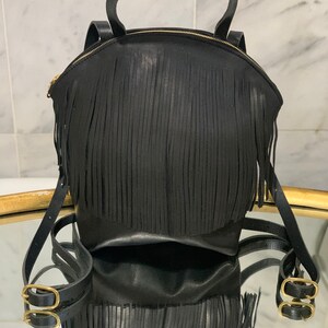 Leather Fringe Backpack , Fringe Bag, Western Style Bag, Hobo Bag, Boho ...