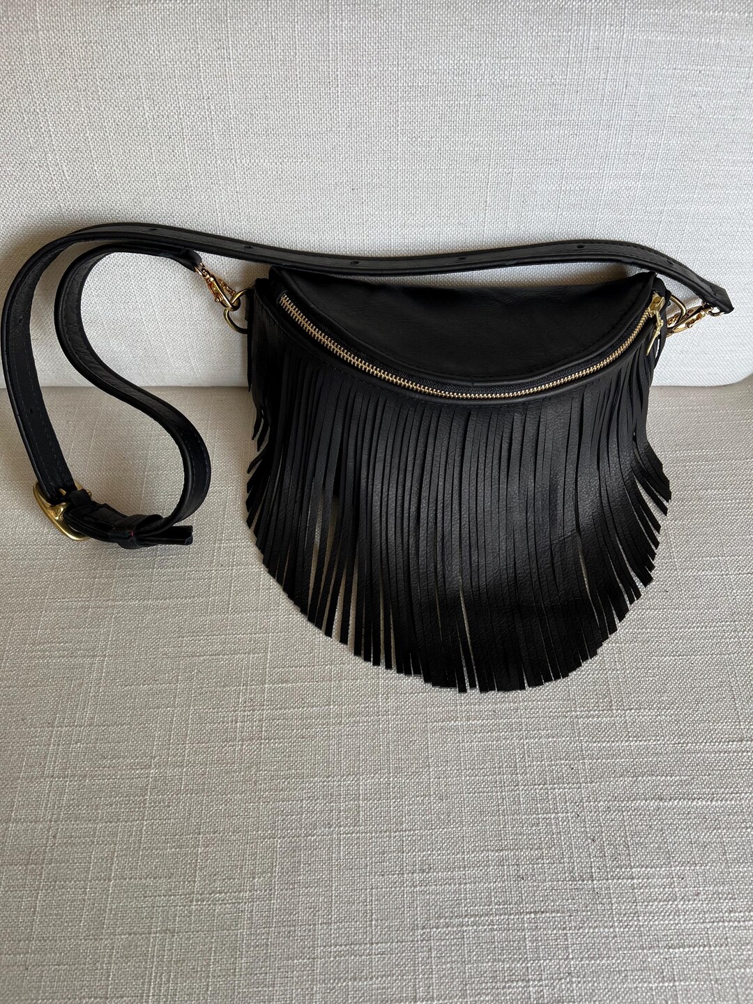 Leather Fringe Fanny Pack: Convertible Crossbody Belt Bag - Etsy